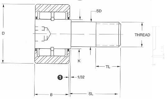 RBC Roller® Cam Follower - Stud Type On Roller Bearing Company Inc.
